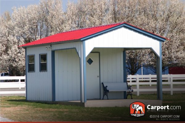 18' x 26' Metal Storage Shed with Covered Porch | Metal Storage Sheds