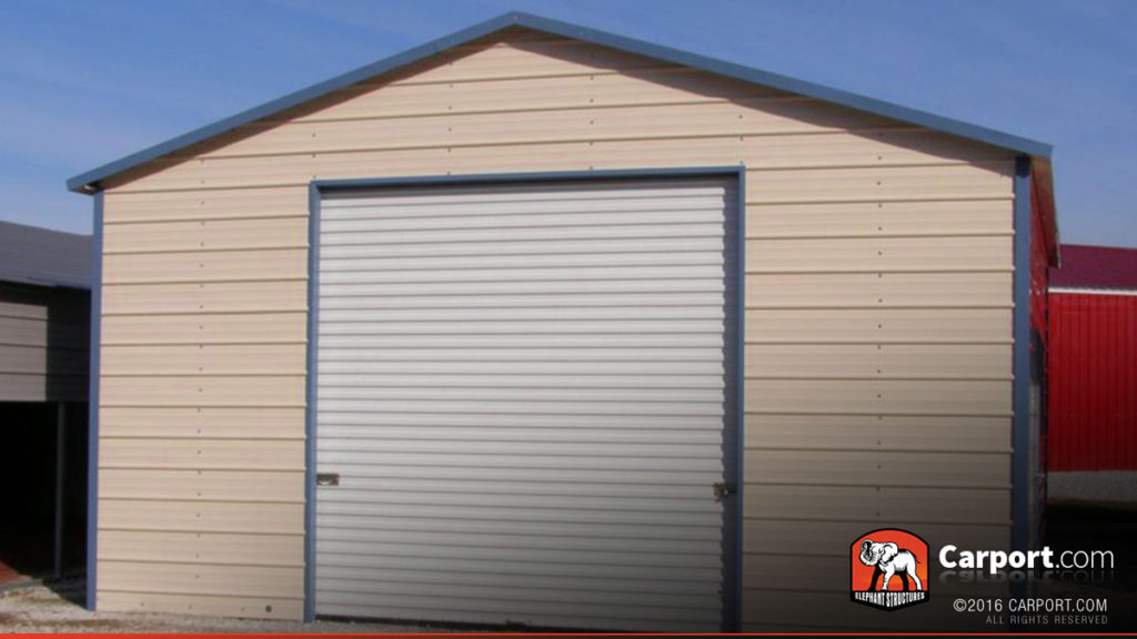 Metal Garage Boxed Eave Roof 20' x 20' | Shop Buildings Online!