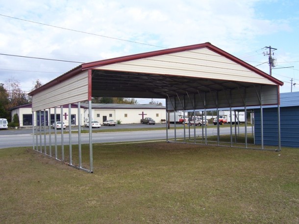 Two Car Metal Carport Kits - Deluxe Two Car Carport Customized